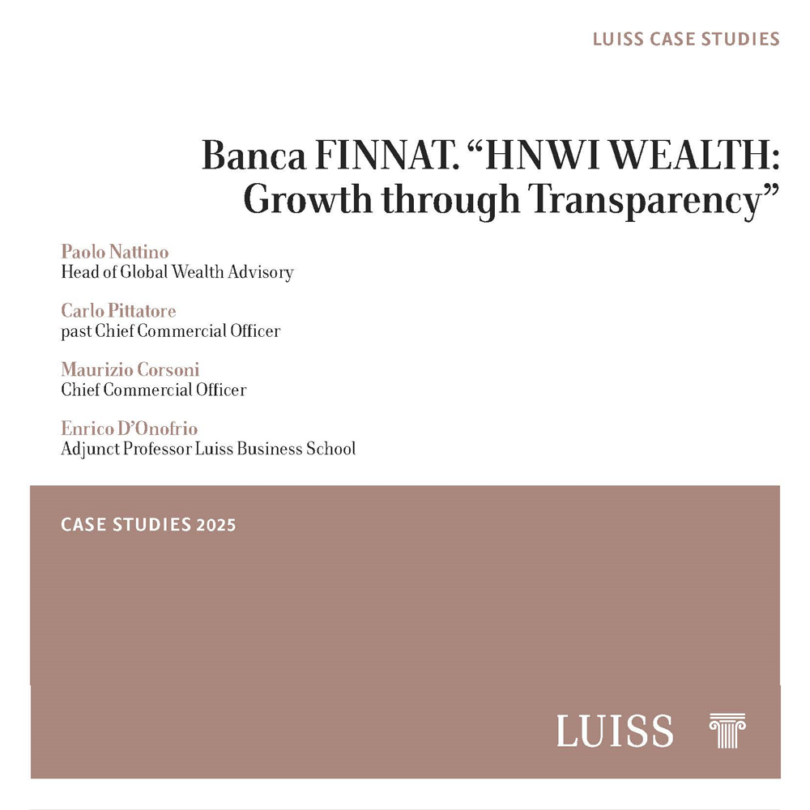 Banca FINNAT. “HNWI WEALTH: Growth through Transparency” – ENG | Luiss ...